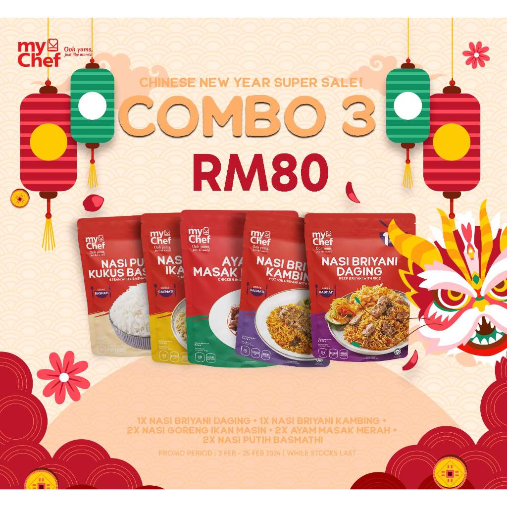 MYCHEF CNY Combo 3 | Makanan Ready To Eat | Healthy No MSG Food | Halal ...