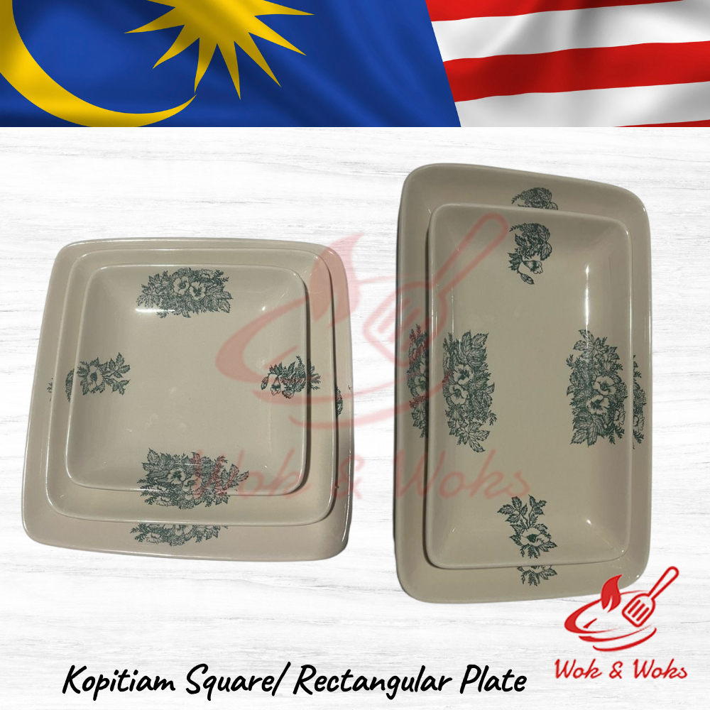 Kopitiam Hainan Ceramic Square@Rectangular Plate / Pinggan Segi@Empat ...