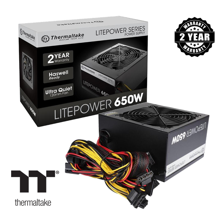 Thermaltake Litepower 650W Power Supply (80 PLUS 650W ATX power supply ...