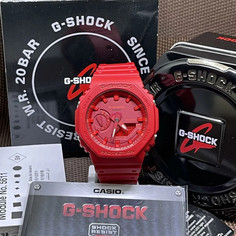 100% Original Casio G-Shock GA-2100-4A (G-Shock TMJ red) | Shopee Malaysia