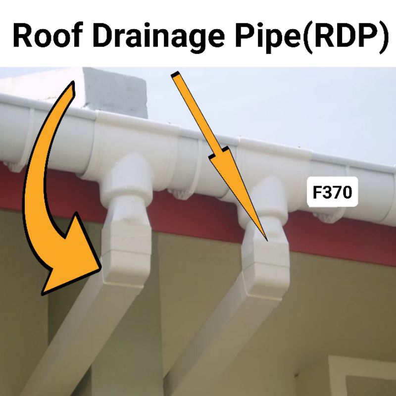 (8ft-12ft) UPVC RDP 100 / RDP 120 / RDP 150 Rectangular Down Pipe Roof ...