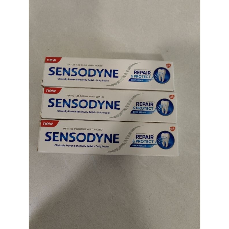 Sensodyne Repair & Protect Deep Repair Toothpaste 20g x 3 【Expiry: 05/ ...