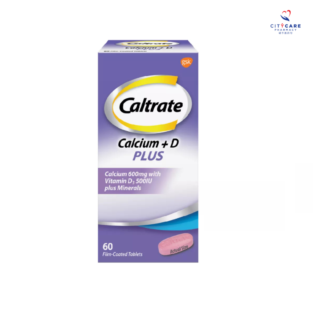 Caltrate 600 Plus Calcium Dietary Supplement For Bone Health With ...