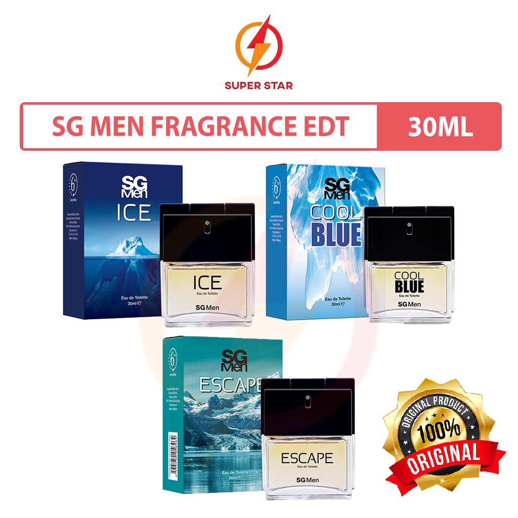 SG Men Fragrance Cool Blue / Ice / Escape EDT 30ml | Shopee Malaysia