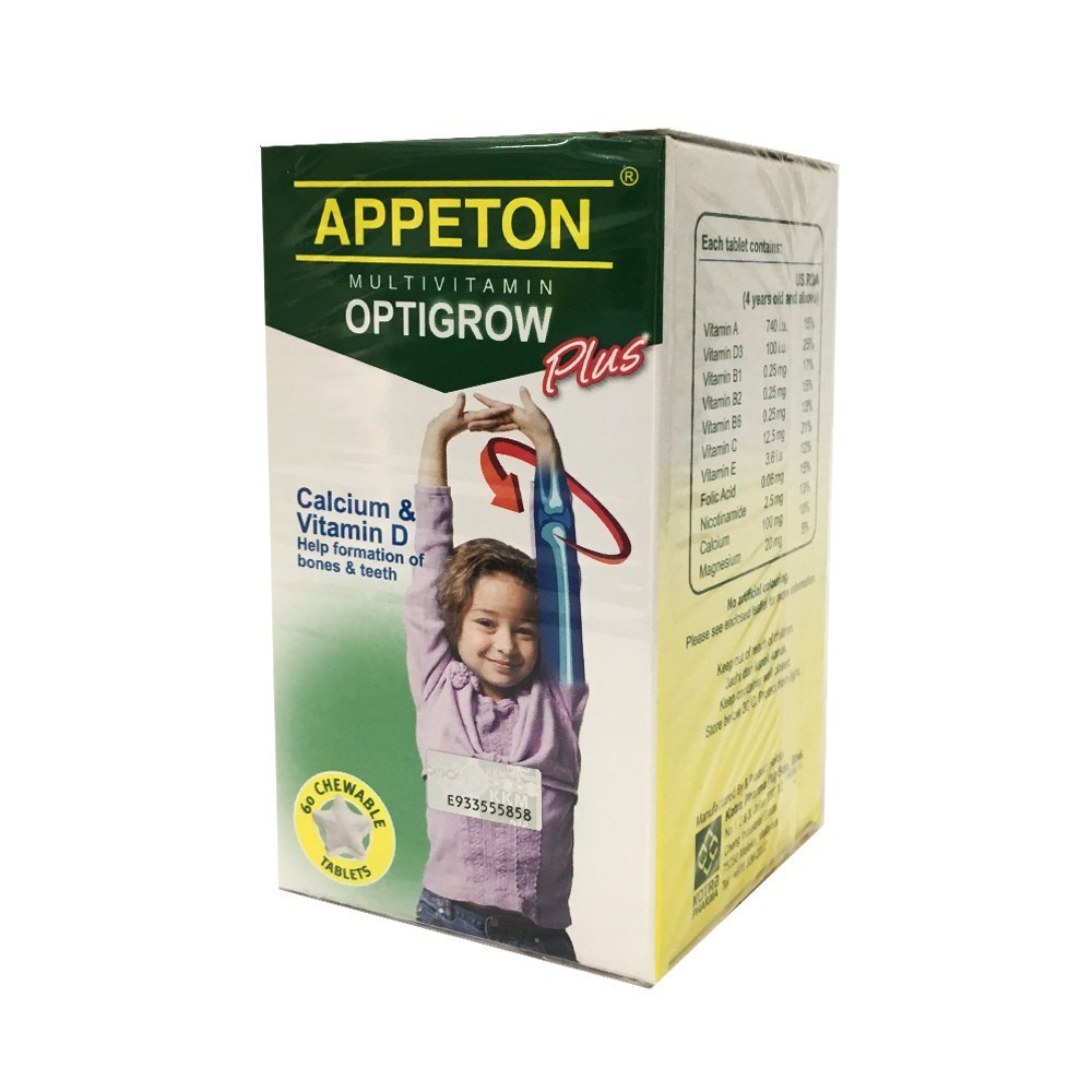 APPETON MULTIVITAMIN OPTIGROW PLUS CHEWABLE TABLETS 60S | Shopee Malaysia