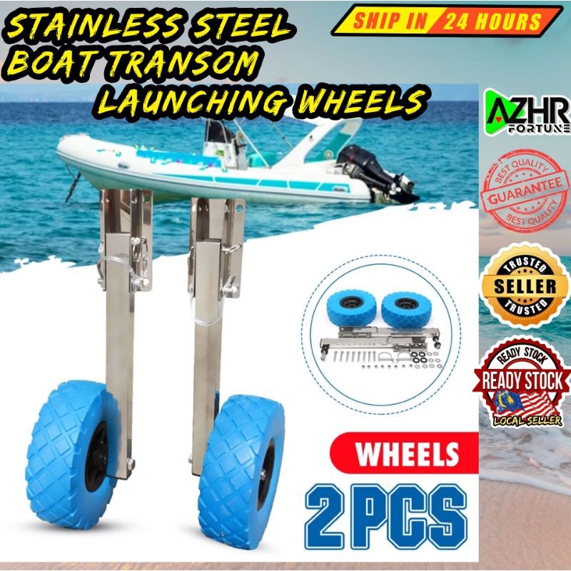 Boat Launching Wheels 10" Stainless Steel Boat Transom Launching Wheel ...