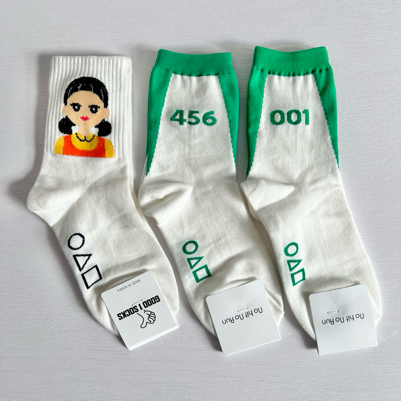Squid Game Cartoon Korean TV Series Socks - Original Made in Korea ...