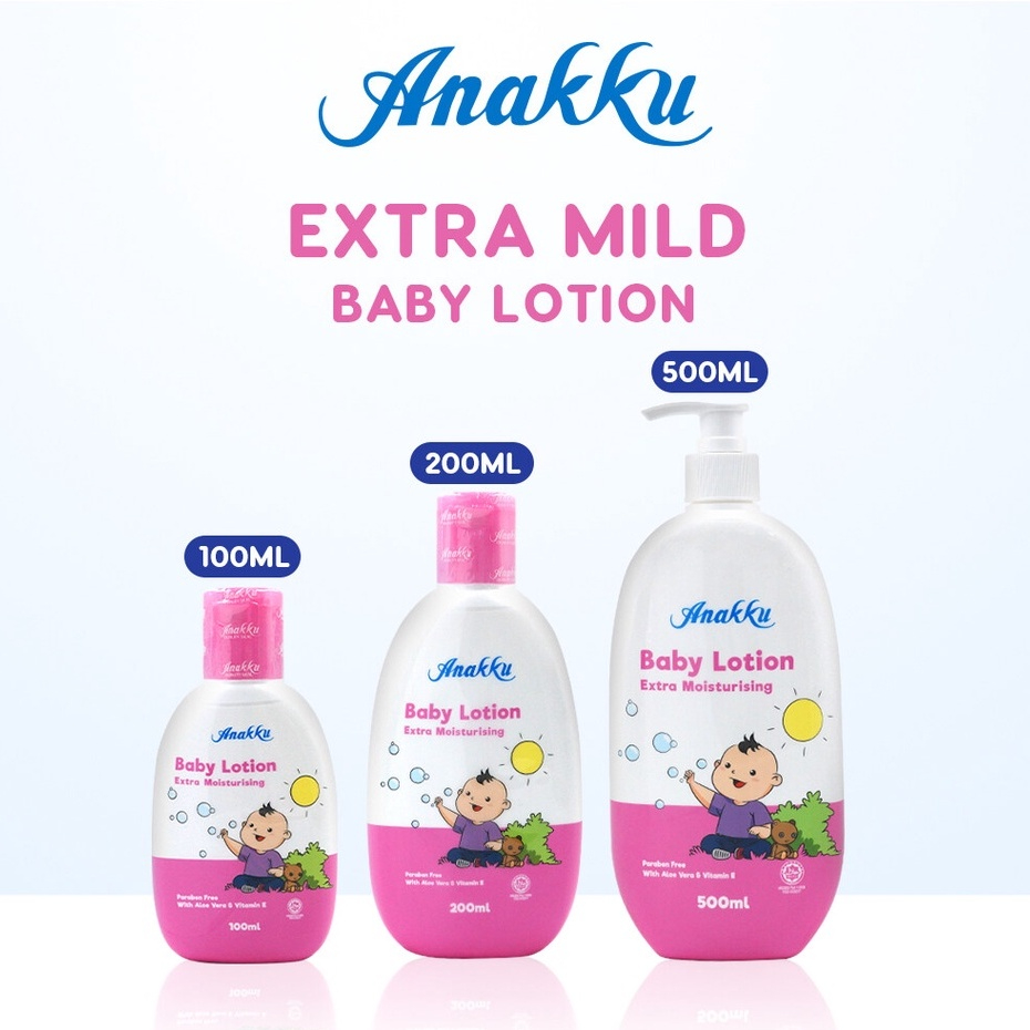 Anakku Extra Mild & Extra Moisturising Baby Lotion( 100ml ,200ml, 500ml ...