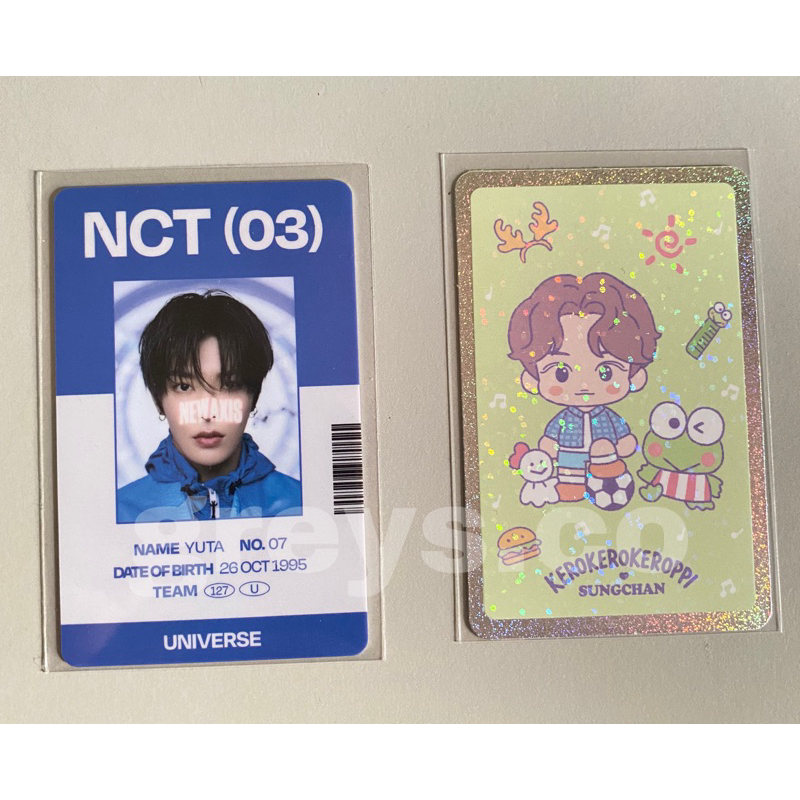 wts nct 2021 universe Yuta ID card + nct sungchan sanrio special ...