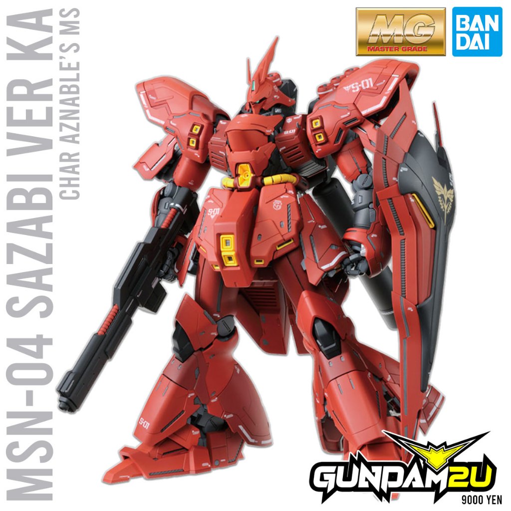 BANDAI MG 1/100 MSN-04 Sazabi Ver KA - Master Grade Gundam Char Counter ...