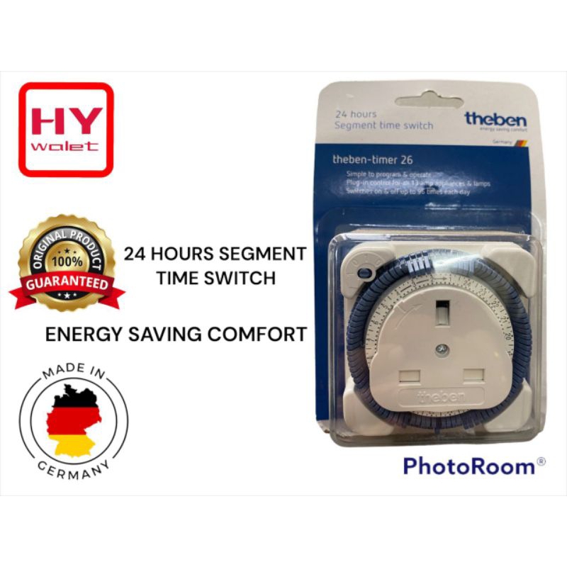 ORIGINAL THEBEN TIMEGUARD 13A PLUG-IN TIMERS 24HOURS | Shopee Malaysia