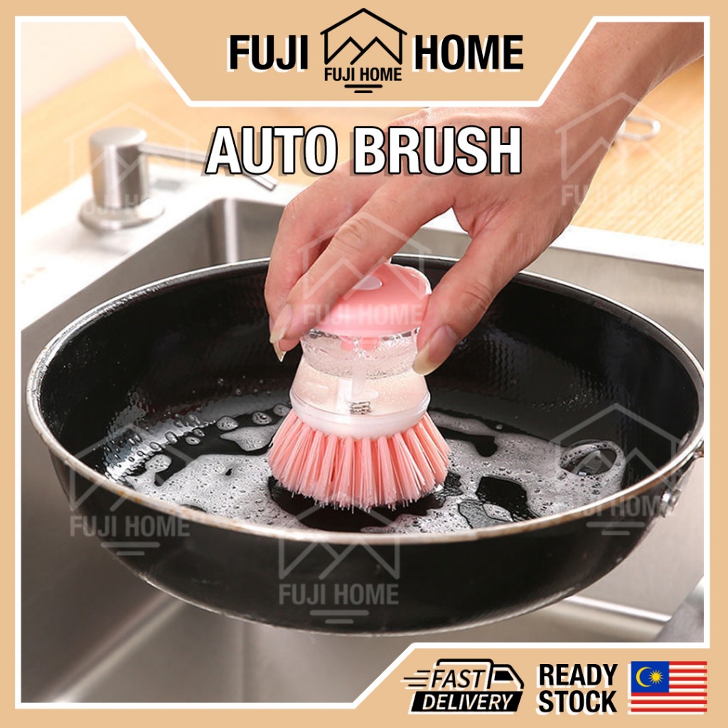 🏠READY STOCK🏠Dishwashing Brush Liquid Detergent Dispenser Brush Wash ...