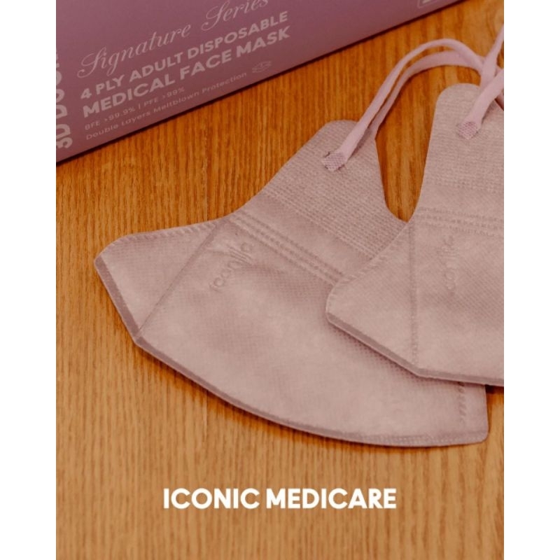 Iconic Medicare [Adult] 3D Duckbill 4-Ply Rose Pink Medical Face Mask ...
