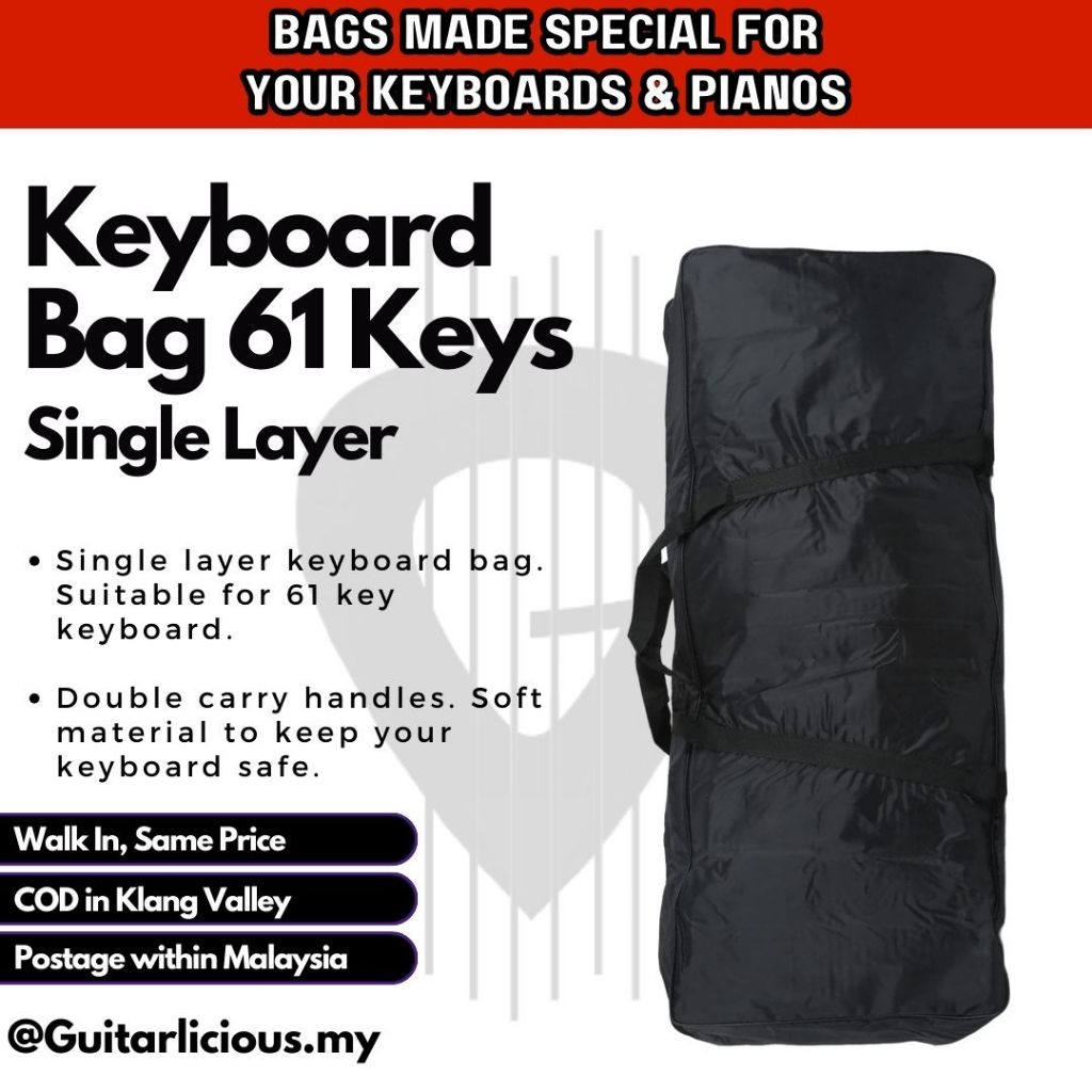 61 Keys Single Layered Keyboard Bag (PVC61) 61keys electronic keyboard ...