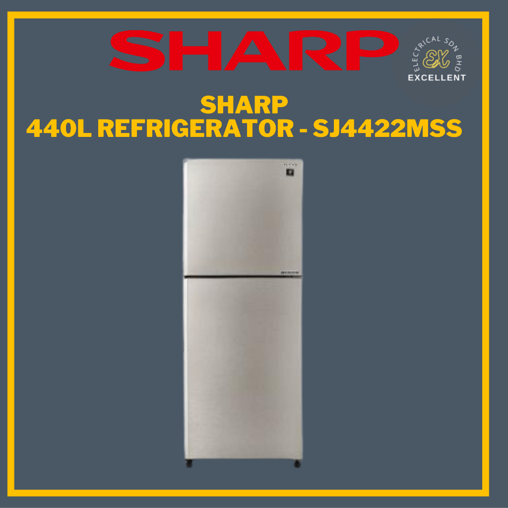 Sharp 410l / 440L Refrigerator - SJ4422MSS / SJ4122MSS | Shopee Malaysia