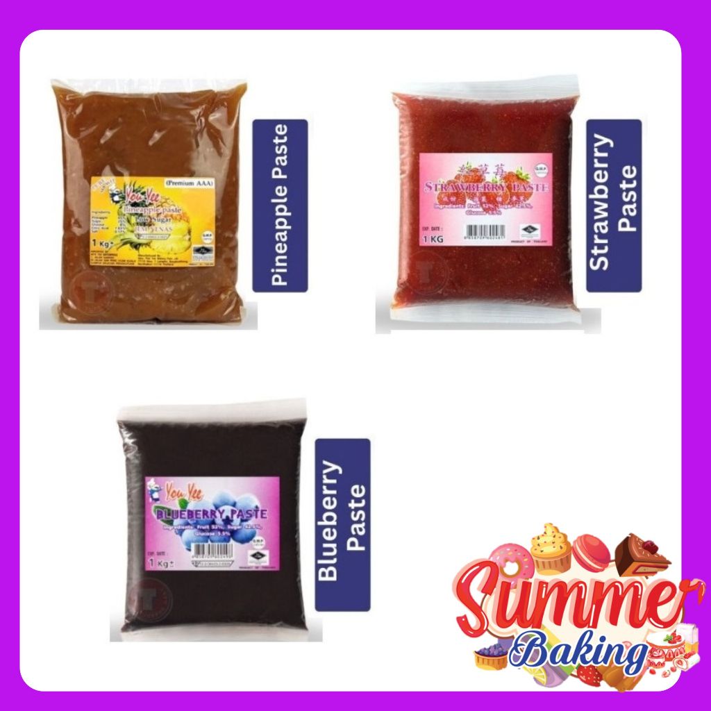 YOU YEE / BEE - Pineapple / Blueberry / Strawberry Paste 1kg 黄梨酥 ...