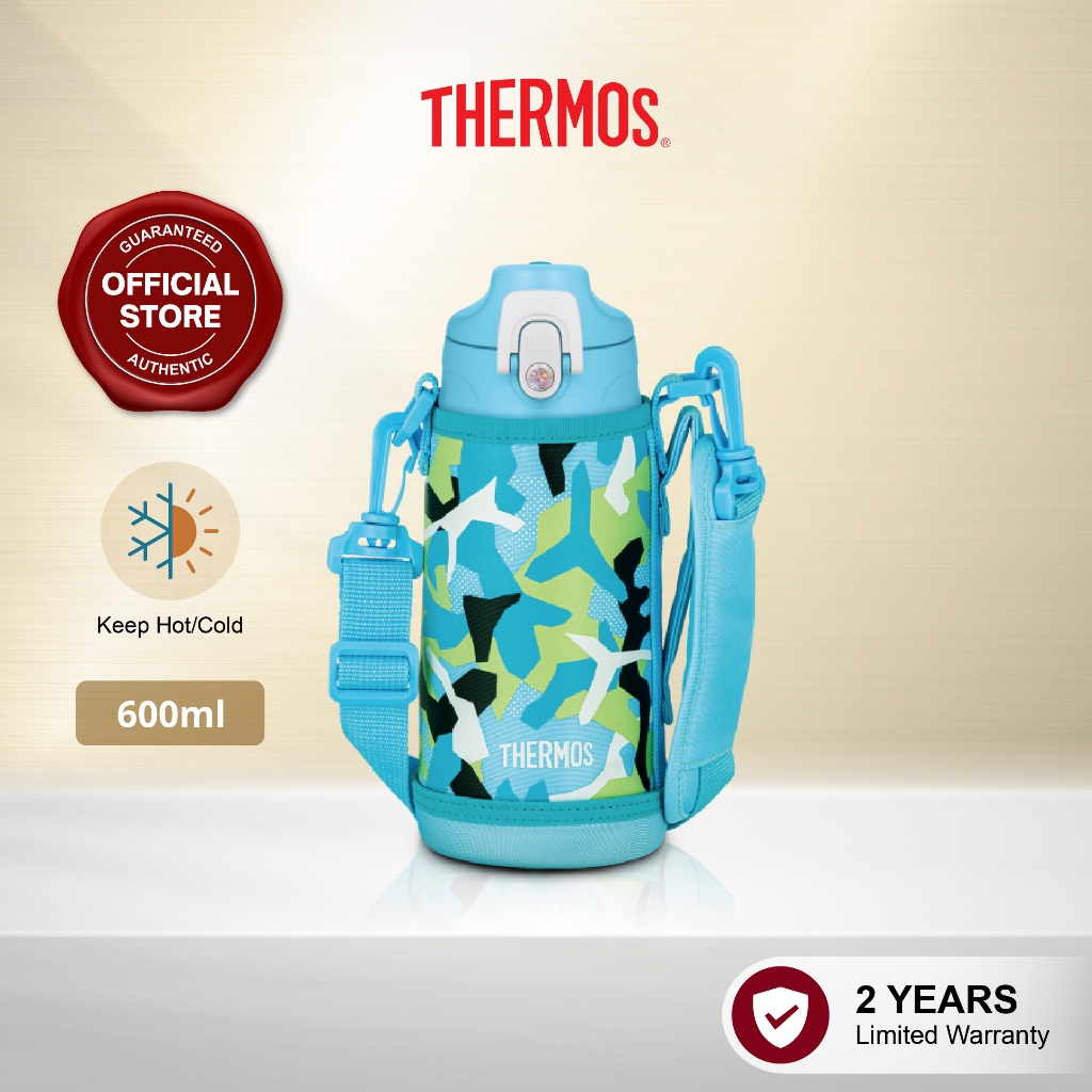 THERMOS 600ml 2-Way Lid Bottle with Pouch [FJJ-601WF] | Shopee Malaysia