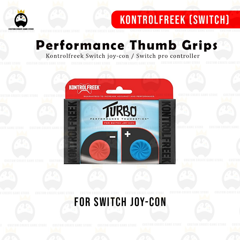 KontrolFreek Turbo Thumb Grips for Nintendo Switch Joy-Con Performance Thumb sticks 2 High-Rise ...