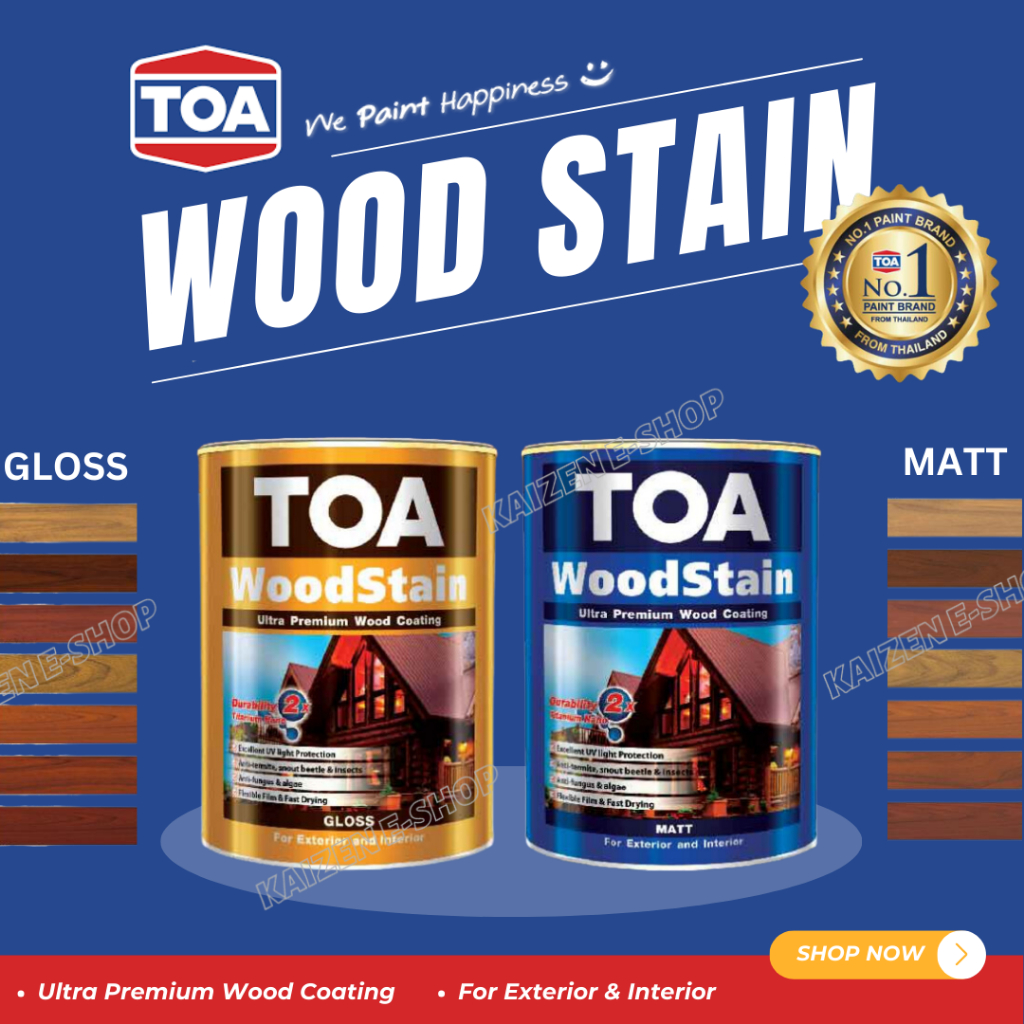 TOA 1L Wood Stain Ultra Premium Wood Coating For Exterior And Interior ...