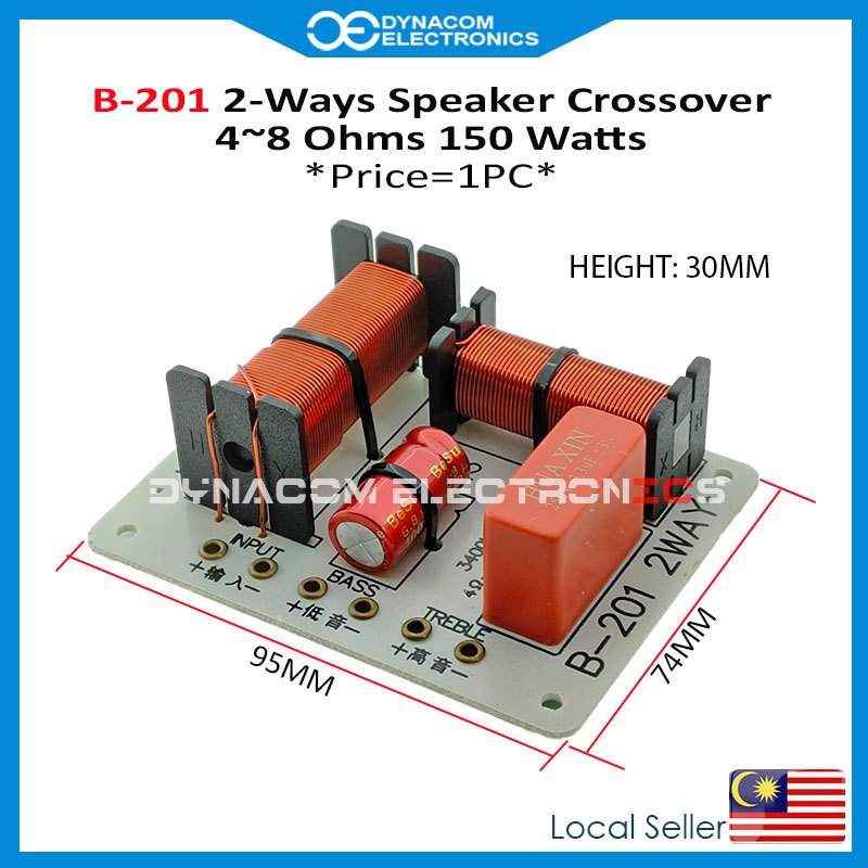B-201 2-Ways 150W Speaker Crossover for Speaker System [Crossover Untuk ...