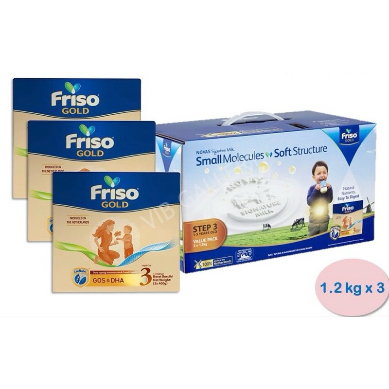 Friso Gold Step 3 (1.2kg x 3) Exp:2025 (Newest Stock | Shopee Malaysia