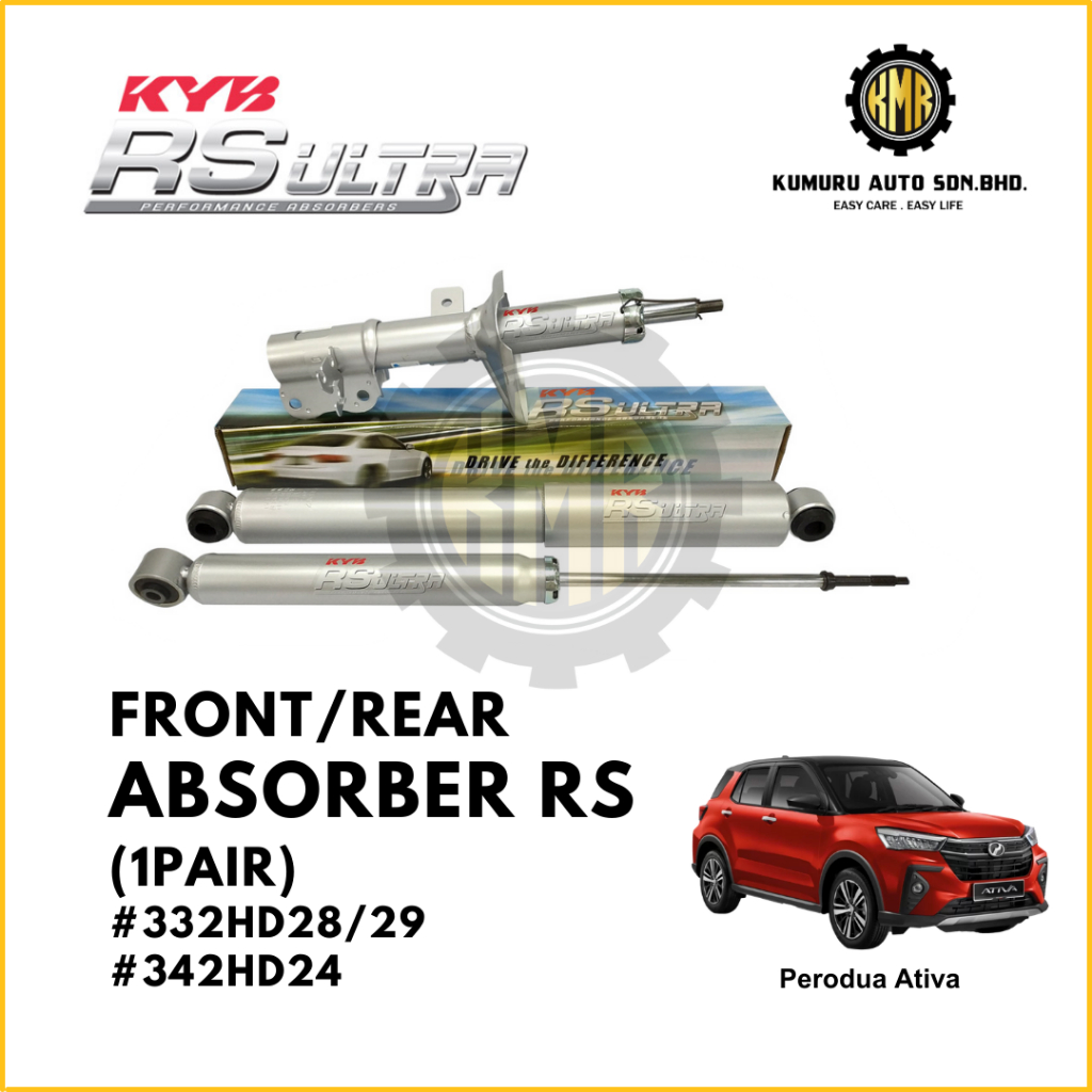(1@Pair) Gas KYB RS Ultra Heavy Duty Front Rear Absorber Perodua Ativa ...