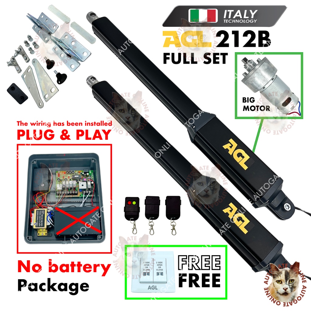 AGL 212B ( FULL SET ) SWING ARM AUTOGATE HEAVY DUTY SWING AND FOLDING ...