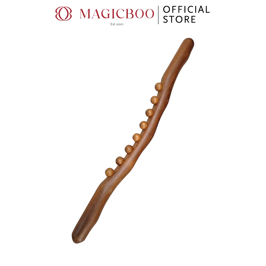 Magicboo Carbonized Gua Sha Acupuncture Massage Rolling Tool (Wood ...