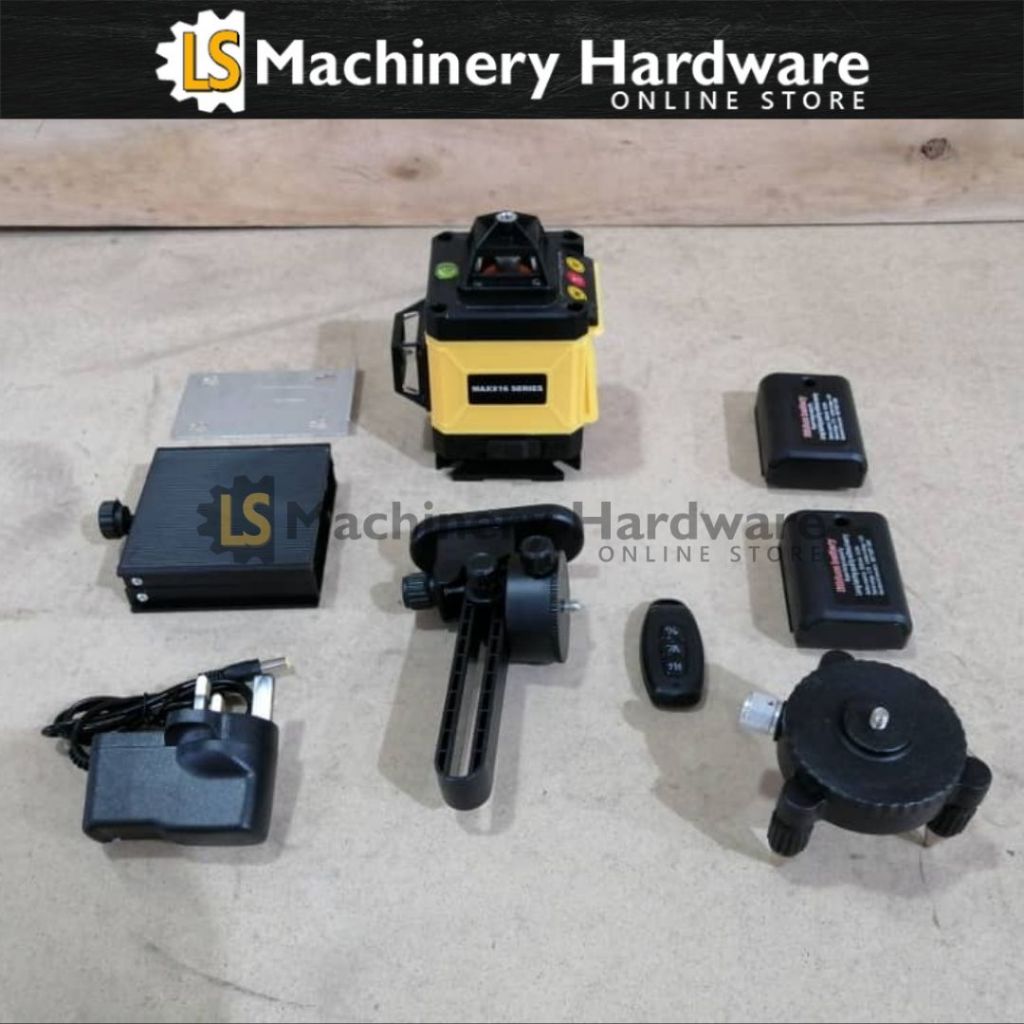 MAXX5 360° Rotary 3D Green Laser Level 16 Lines Self Leveling ...