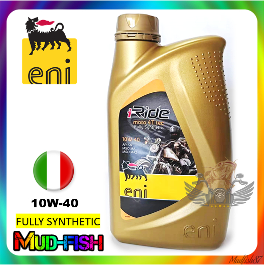 MINYAK PELINCIR ENI I-RIDE MOTO 4T TEC 10W-40 4T LUBRICANT OIL API SN ...