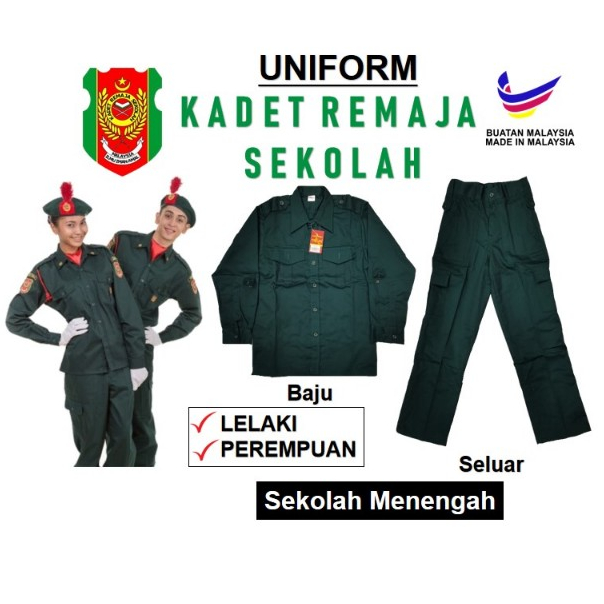 UNIFORM KADET REMAJA SEKOLAH | BAJU KRS | SELUAR KRS SEKOLAH MENENGAH ...