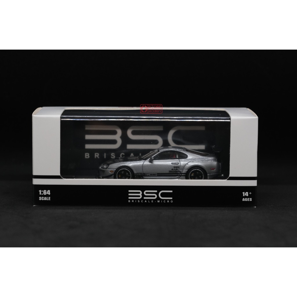 BSC BRISCALE 1/64 Toyota Supra A80Z TOP SECRET Carbon Gun Silver ...
