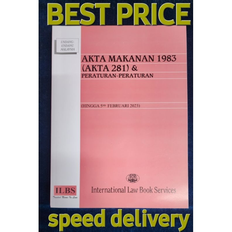 AKTA MAKANAN 1983 akta 281 | Shopee Malaysia