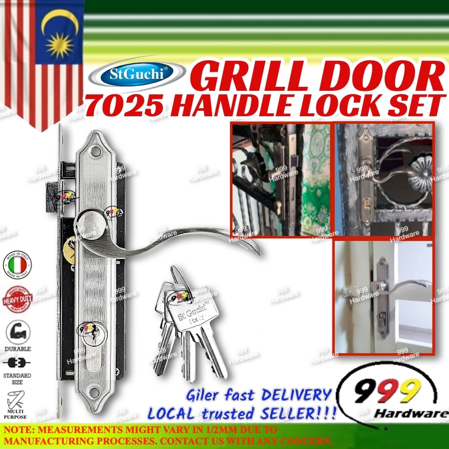 999 ST GUCHI 7025 MAIN DOOR HANDLE LOCK SET / GRILL DOOR MORTISE LOCK ...