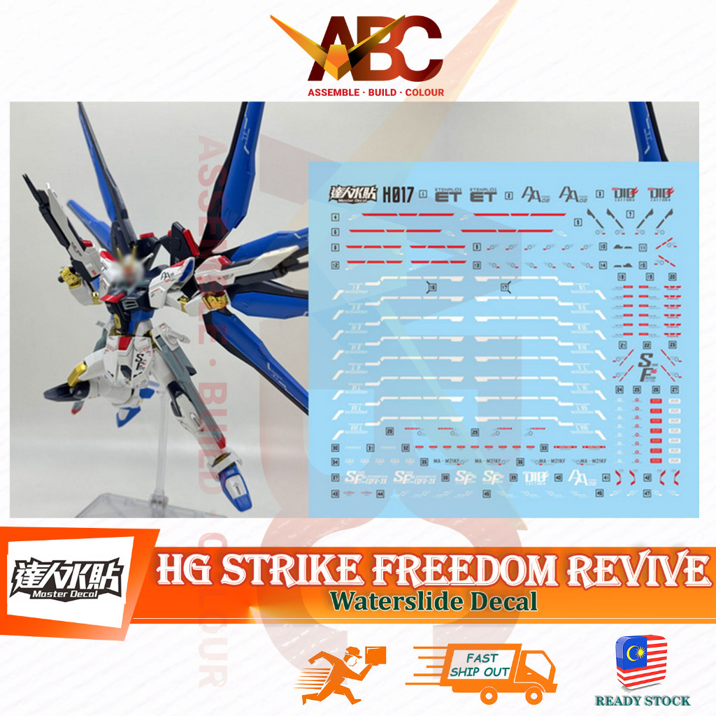 (Master) Waterslide Decal - HG 1/144 Strike Freedom Revive (Fluorescent ...