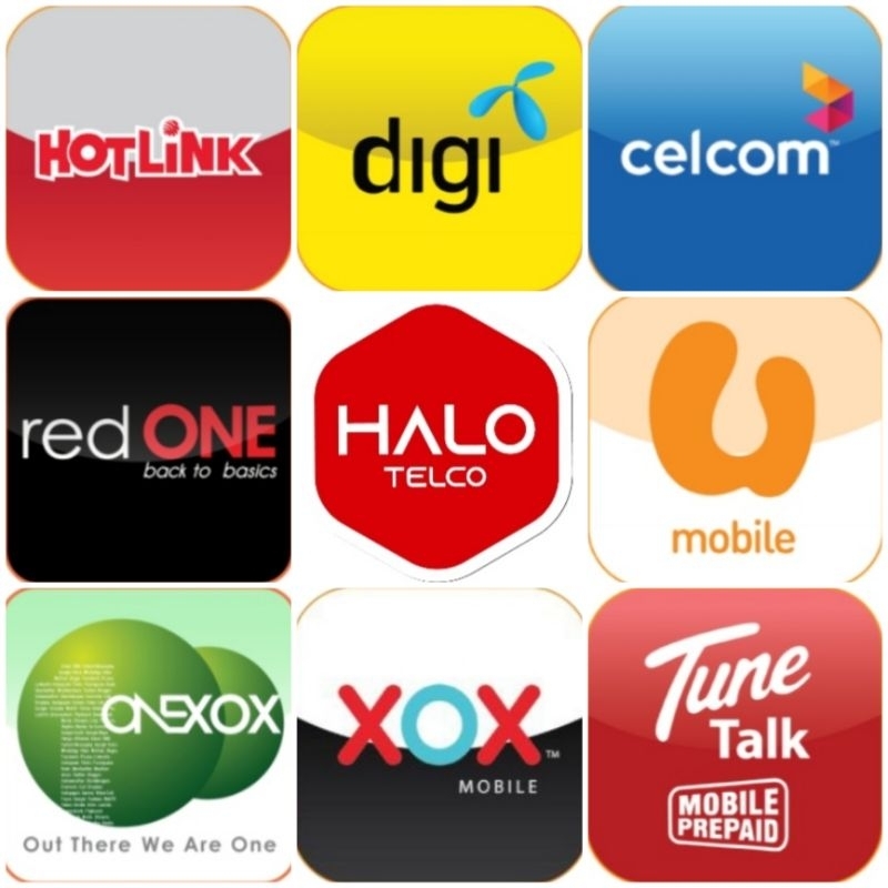 TOPUP RELOAD TELCO (ALL TELCO) - MAXIS HOTLINK CELCOM DIGI UMOBILE ONEXOX XOX REDONE TUNETALK ...