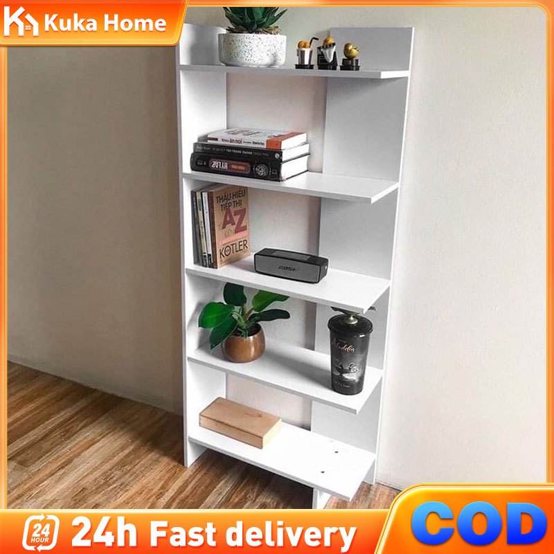 🌈5 Tiers Corner Bookshelf Livingroom Storage Cabinet Rak Buku Serbaguna ...
