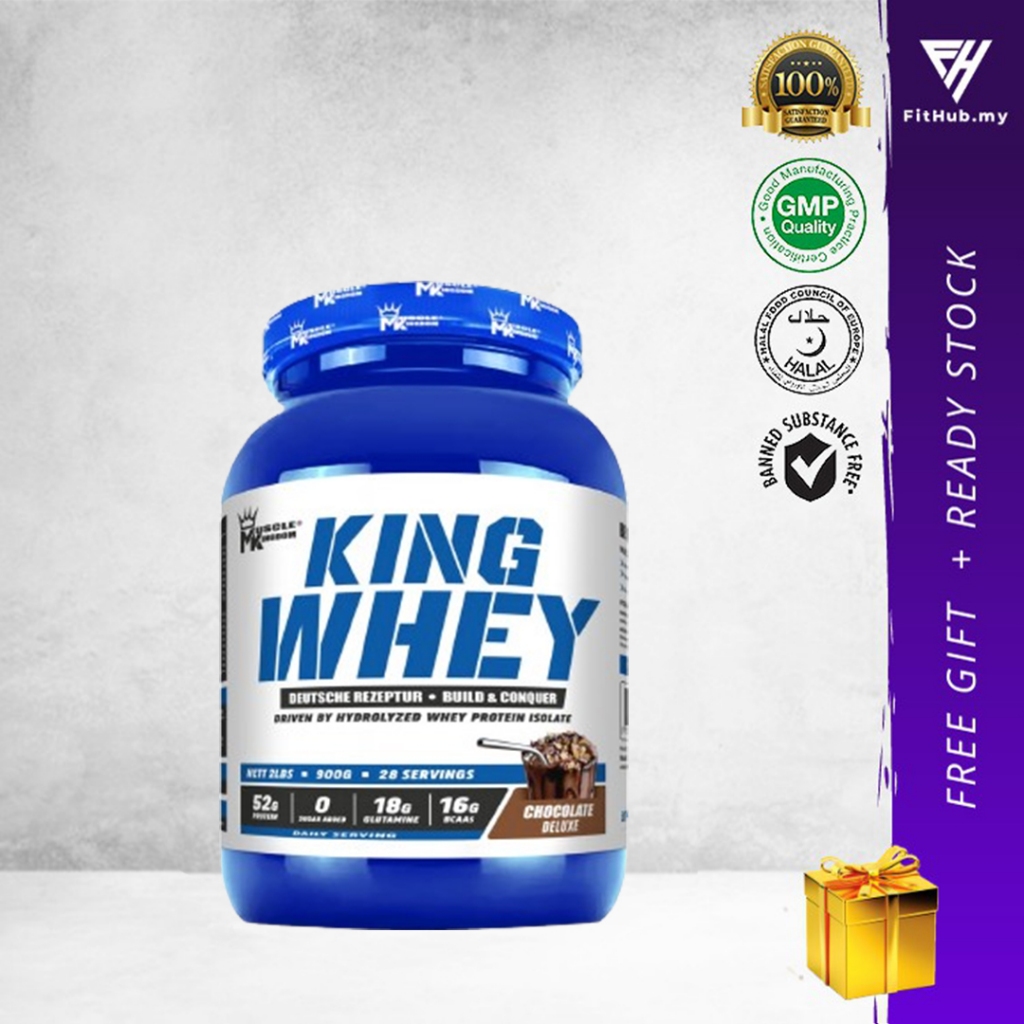 Muscle Kingdom King Whey (900 Gram) Halal Whey Protein, Lean Muscle Gym ...