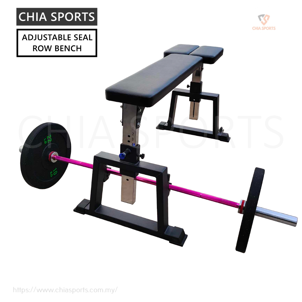 Adjustable Seal Row Bench Flat utility Dumbbell Benches Back Upper Body ...