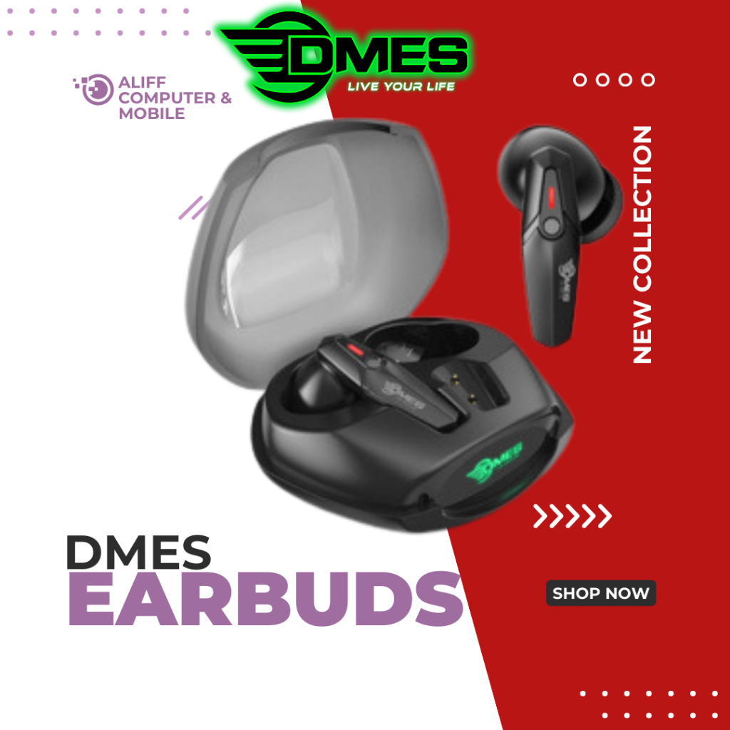 DMES DE6 PRO Earbuds Stereo Sport Gaming Bluetooth 5.3 TWS Earbuds with ...