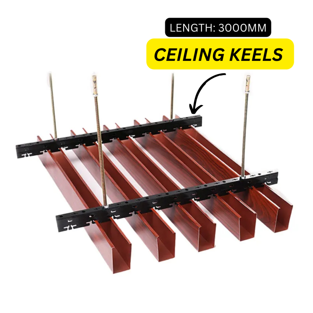ALUMINUM CEILING STRIP FLUTED PANEL BAFFLE CEILING EASY INSTALL ...