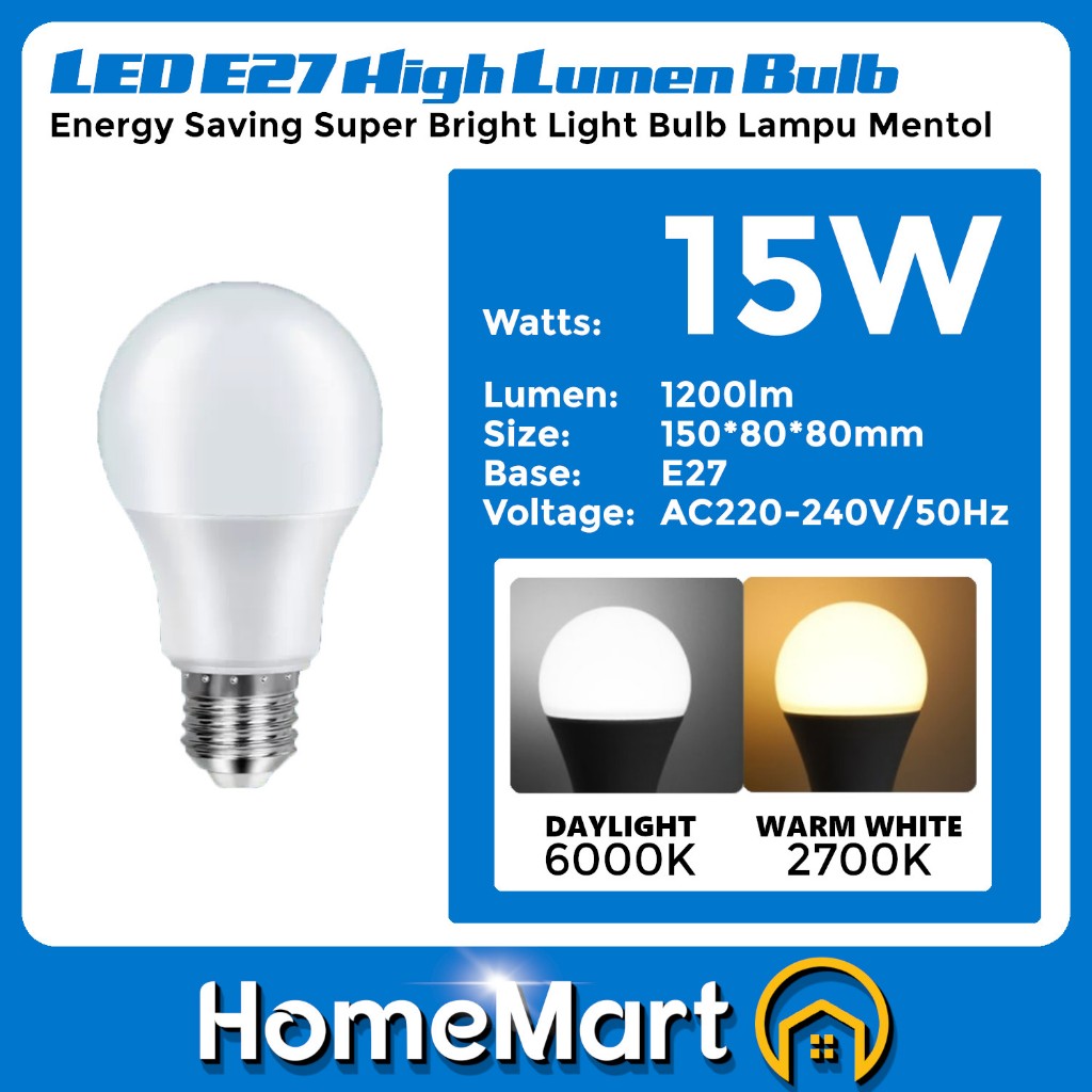 [3 YEAR WARRANTY] LED STICK BULB E27 Led Bulb Mentol Lampu led light ...