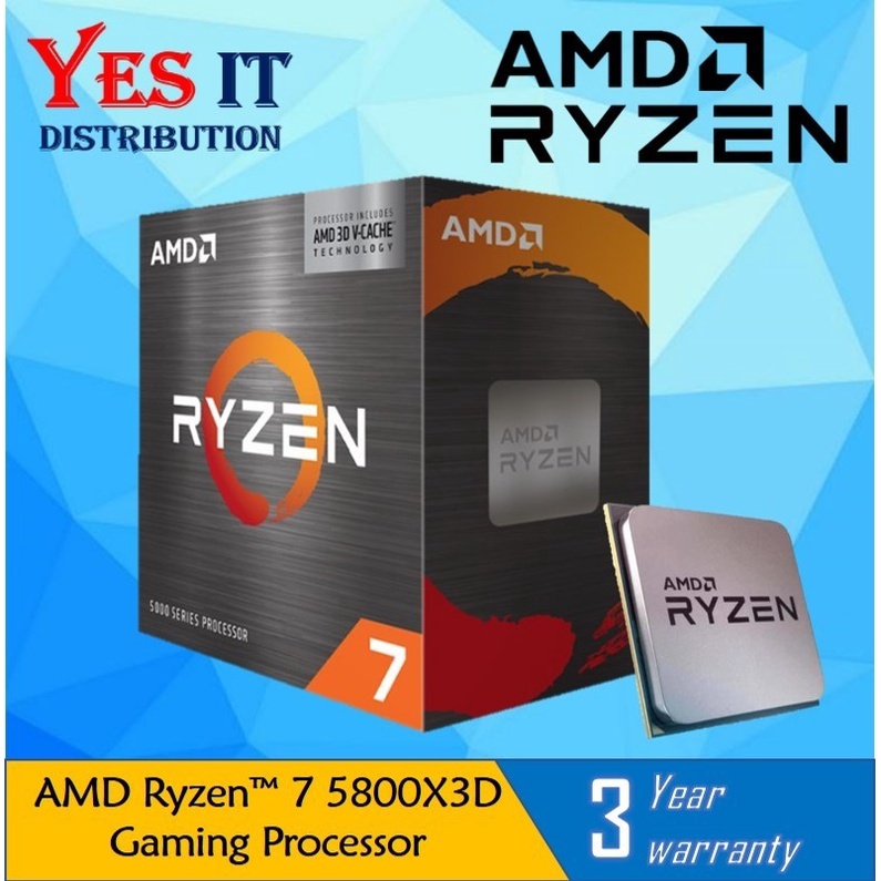 AMD Ryzen 7 5700X3D / Ryzen™ 7 5800X3D 96MB AM4 Gaming Processor | Shopee Malaysia