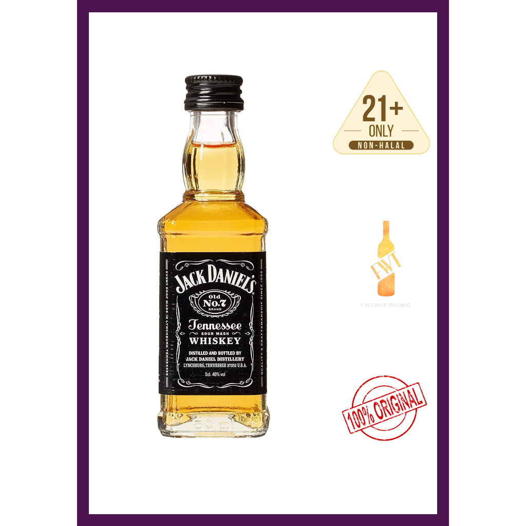 JACK DANIEL’S Old No.7 Miniature 50ML 40ABV GLASS BTL | Shopee Malaysia