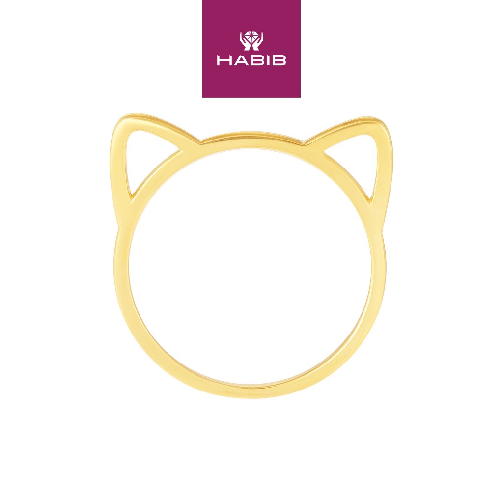 HABIB 916/22K Yellow Gold Ring (Cat) R0DJP0622 | Shopee Malaysia