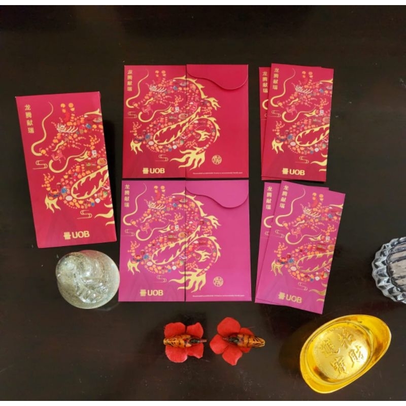 2024 Privilege Ang Pow Red Packets UOB Dragon Year Ang Pao Envelope ...