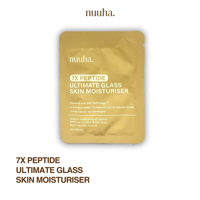 NUUHA BEAUTY 7X Peptide Ultimate Glass Skin Moisturiser Sample Sachet ...