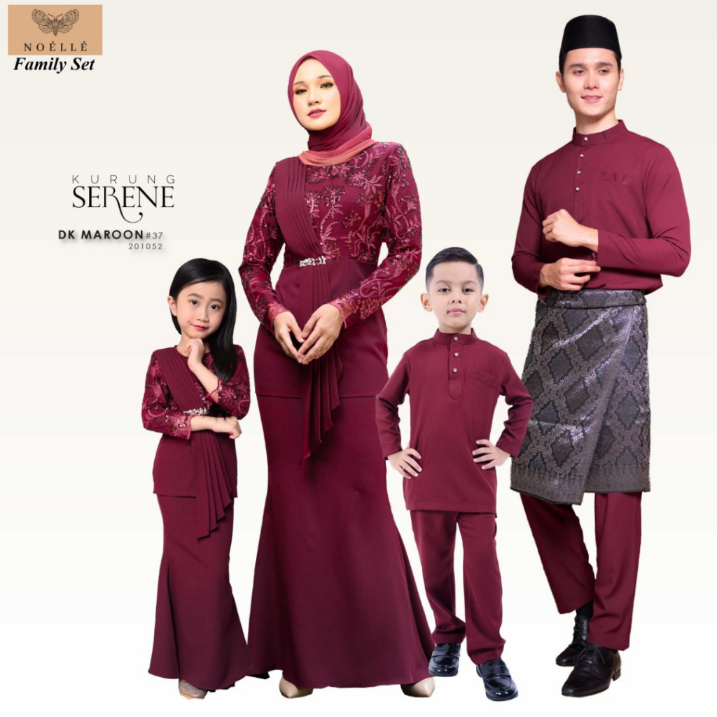 NOELLE Baju Raya Family Sedondon 2024 Baju Kurung Ibu Anak Baju Melayu ...