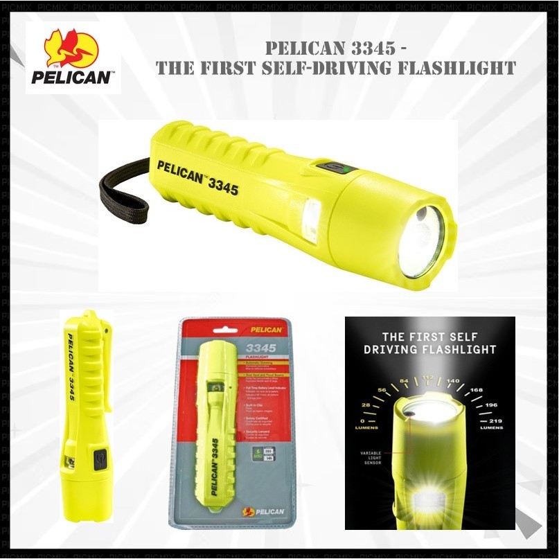 PELICAN 3345 Intrinsically Safe / Ex Proof Flashlight, Automatically ...