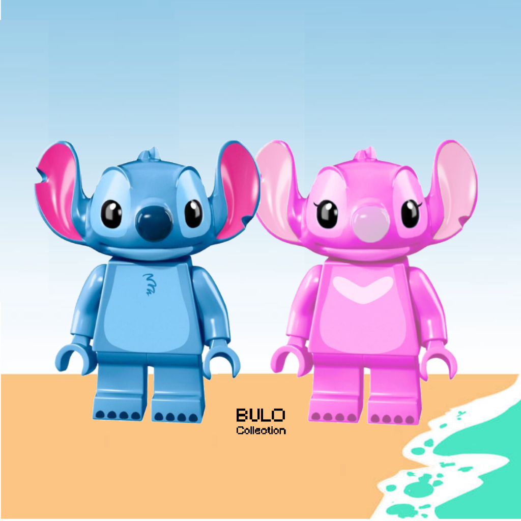 Stitch & Angie Custom Minifigures Cartoon Disney Mouse Building Blocks ...